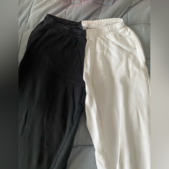 Desert Dreamer | Pants & Jumpsuits | Half Black Half White Sweatpants ...
